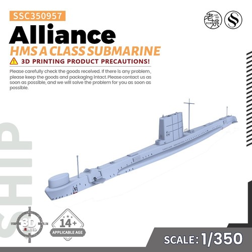 SSMODEL SSC350957 1/350 Military Model Kit HMS A class Submarine ...
