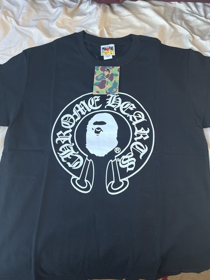 BAPE x Chrome Hearts Baby Milo T-shirt Black | A Bathing Ape. never ...