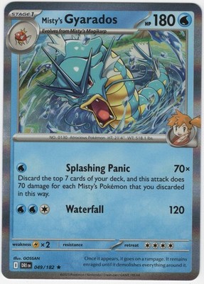 Pokémon TCG Pokémon Misty's Gyarados 049/182 Rare Holo Destined Rivals ...