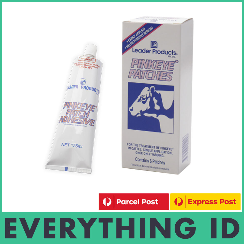 LEADER PINK EYE PATCH COVER GLUE KIT CATTLE CALF PINKEYE INFECTION ...