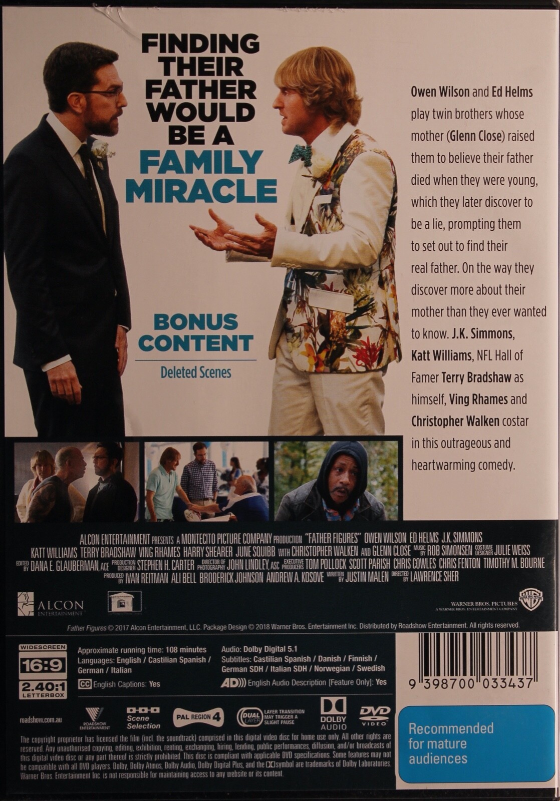 Father Figures DVD - Owen Wilson - FREE POST! 9398700033437 | eBay