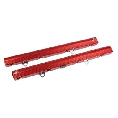 Aeromotive 14101 Fuel Rails Billet Aluminum Red Anodized For 86-95 Ford ...