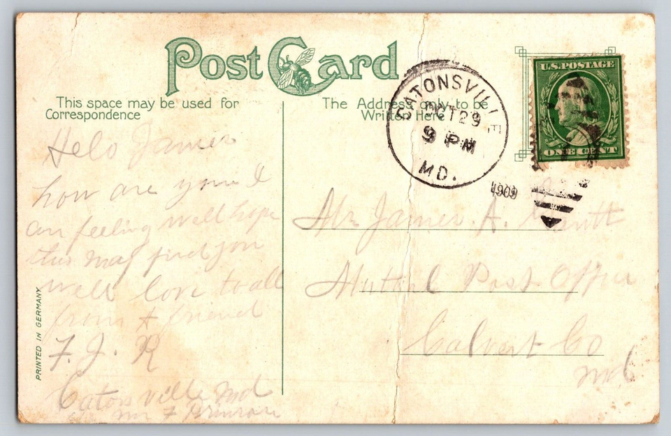Vintage Postcard Large Letter Baltimore Posted | eBay
