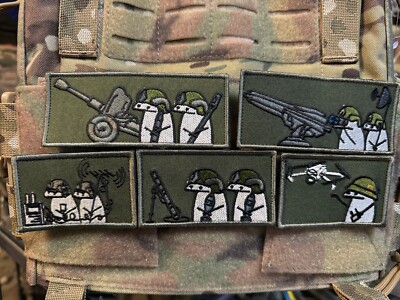 Set of 5 pcs. Embroidered Ukraine military chevron guber Flork moral ...