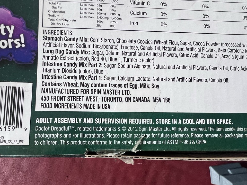 Doctor Dreadful AUTOPSY Candy Making Kit. 2012 Spin Master Monster ...