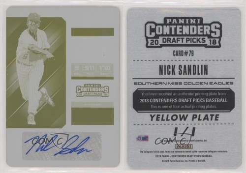 2018 Panini Contenders Draft Picks - Draft Ticket Autographs Nick ...