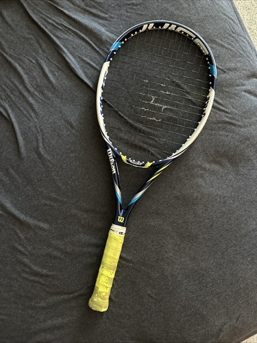 Wilson Juice 100s Tennis Racket Racquet 4 3/8 L3 Spin Effect Blue Read ...
