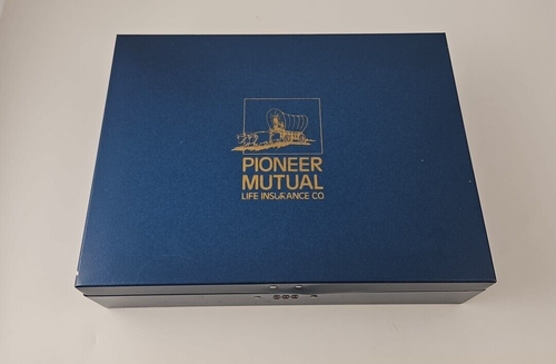 Vintage Pioneer Mutual Life Insurance Blue Metal Combo Insurance Policy ...