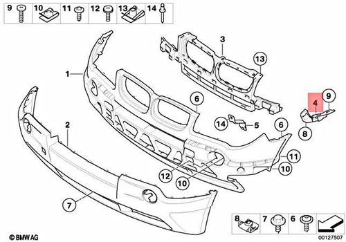 Genuine BMW E83 E83N SUV Side Bumper Bracket Trim Left OEM 51113400919 ...