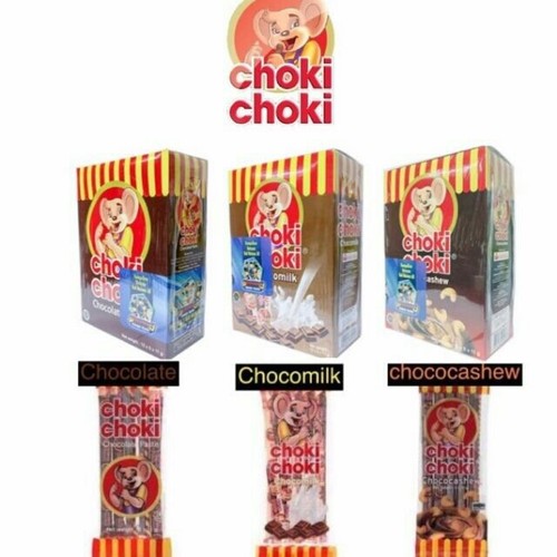 Choki Choki /Chocolate/Chocomilk/Chococashew 1 box = 60 stick (10gm X ...
