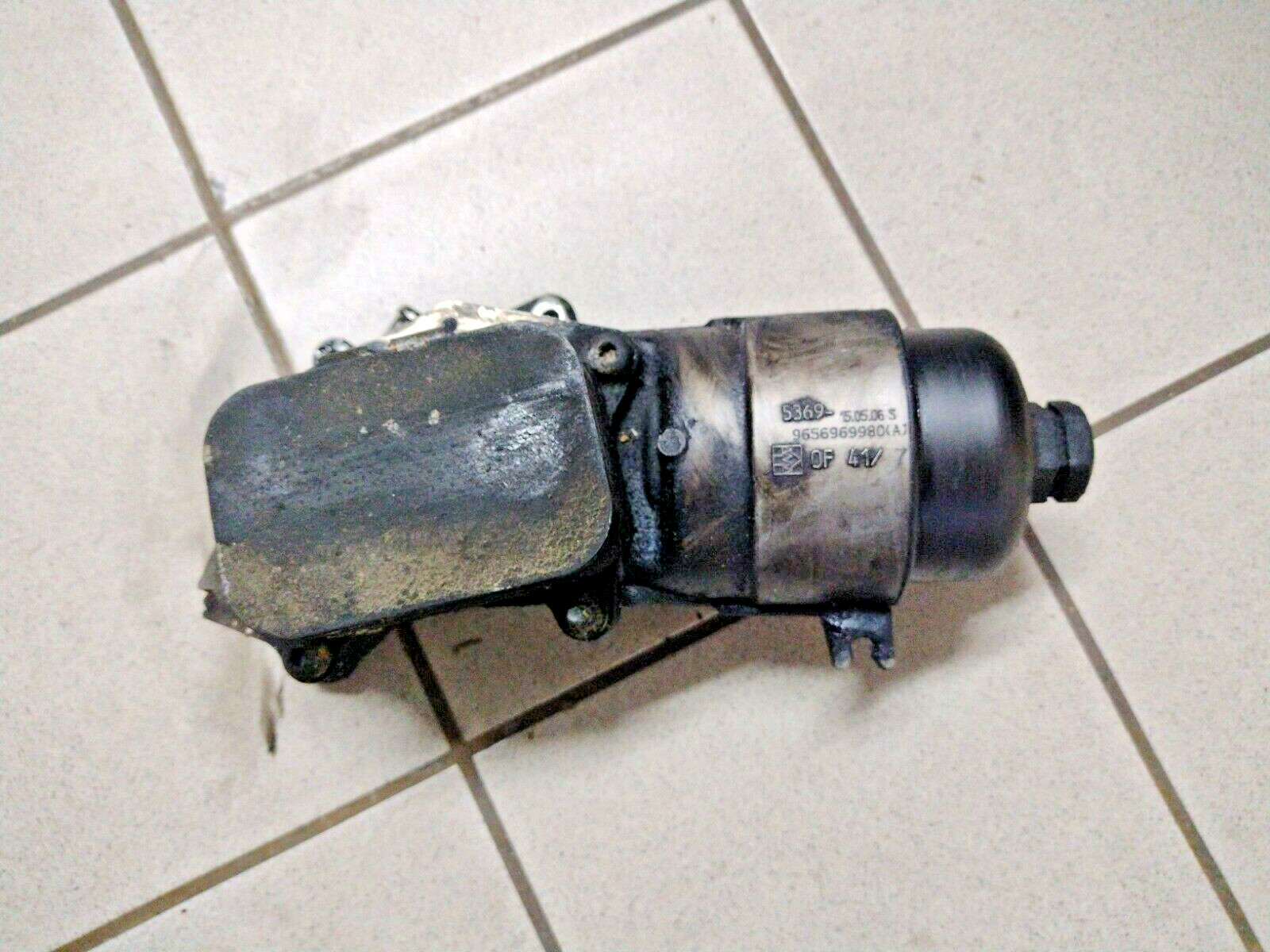 9656969980 Support Oil Filter Radiator Heat Exchanger Oil Ford PSA 1.6 ...