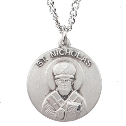 NEW Saint Nicholas Medal Necklace Pendant Creed Collection Gift Boxed ...