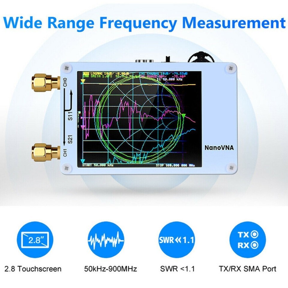 for NANO VNA Battery Touch Screen, for NANOVNA-H4 Network Vector ...