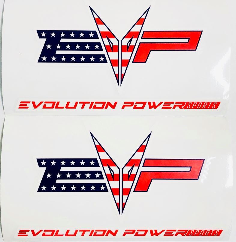 Evolution Powersports EVP Stars and Stripes 7" Inch Decal/Sticker Set ...