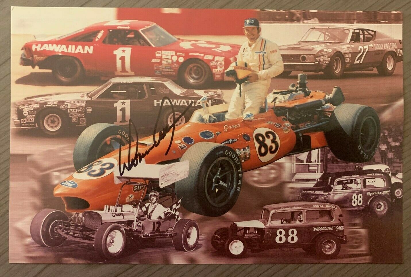 DONNIE ALLISON AUTOGRAPHED 6X9 PICTURE W/COA HERO CARD | eBay
