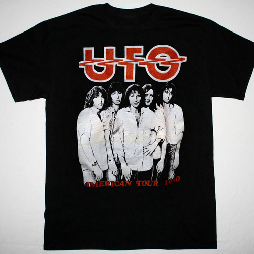 Vintage UFO band 1980 Tour Men T-shirt Black Cotton All Sizes S-5Xl | eBay
