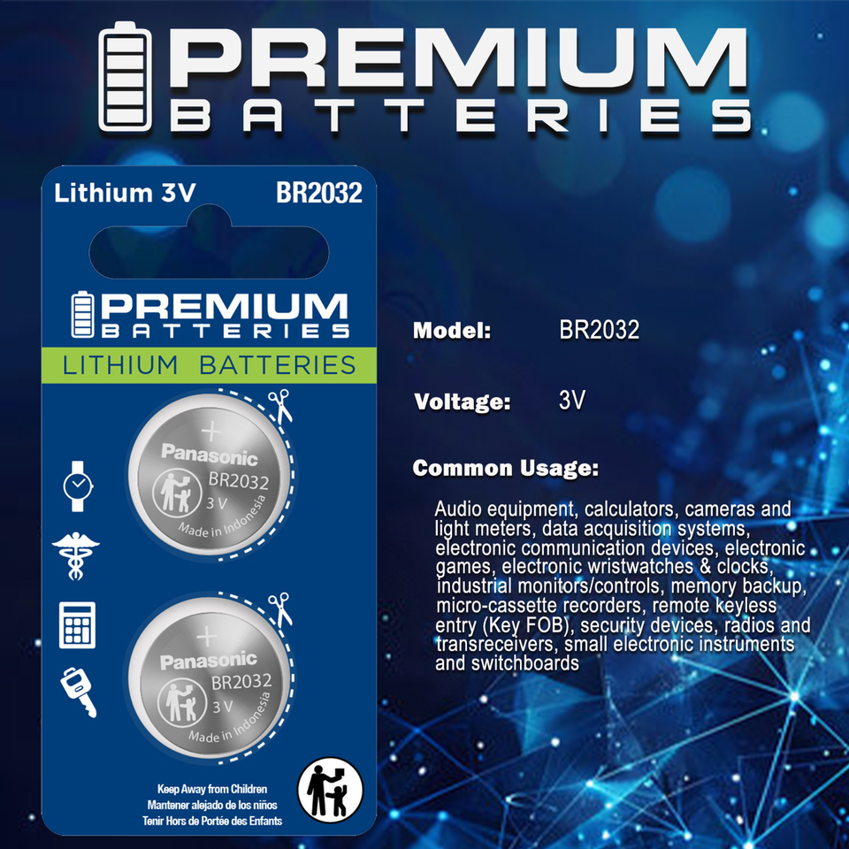 Premium Batteries 3V Child Safe Lithium Coin Cell Batteries (1, 2 & 6 ...