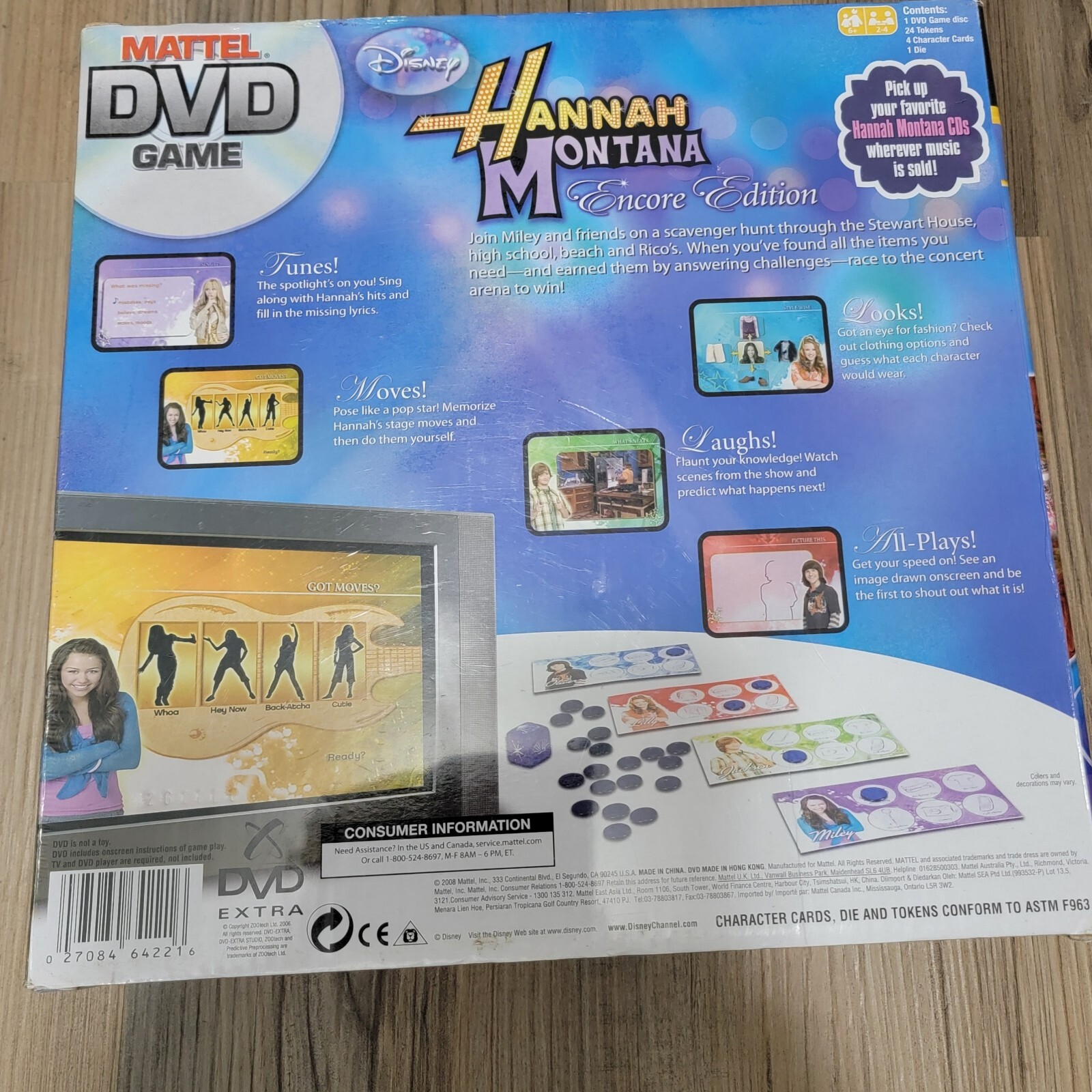 Disney Hannah Montana Mattel DVD Game -ENCORE EDITION- Real TV Clips ...