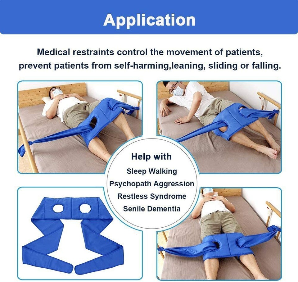 Hospital Bed Restraints for Elderly Medical Leg Restraint Ankle Bands ...