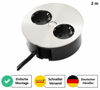 Bachmann Steckdose Twist Einbau-Steckdose 2x Schuko 931.000 rund ...