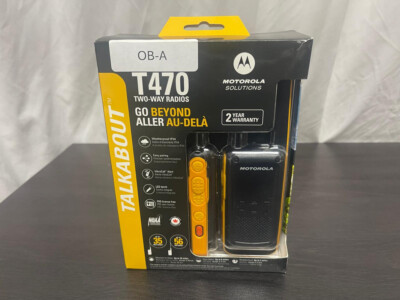 Motorola Solutions T470 Two-Way Radios Black W/ Yellow 2 Pack ...