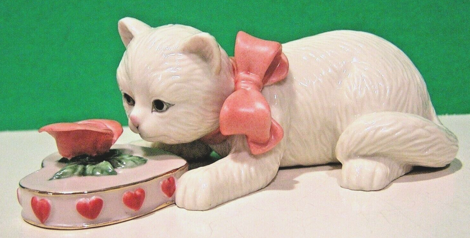 LENOX MY KITTY VALENTINE Cat sculpture February Kitten --- NEW in BOX ...
