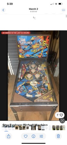 Star Explorer Pinball Machine Arcade Game | eBay