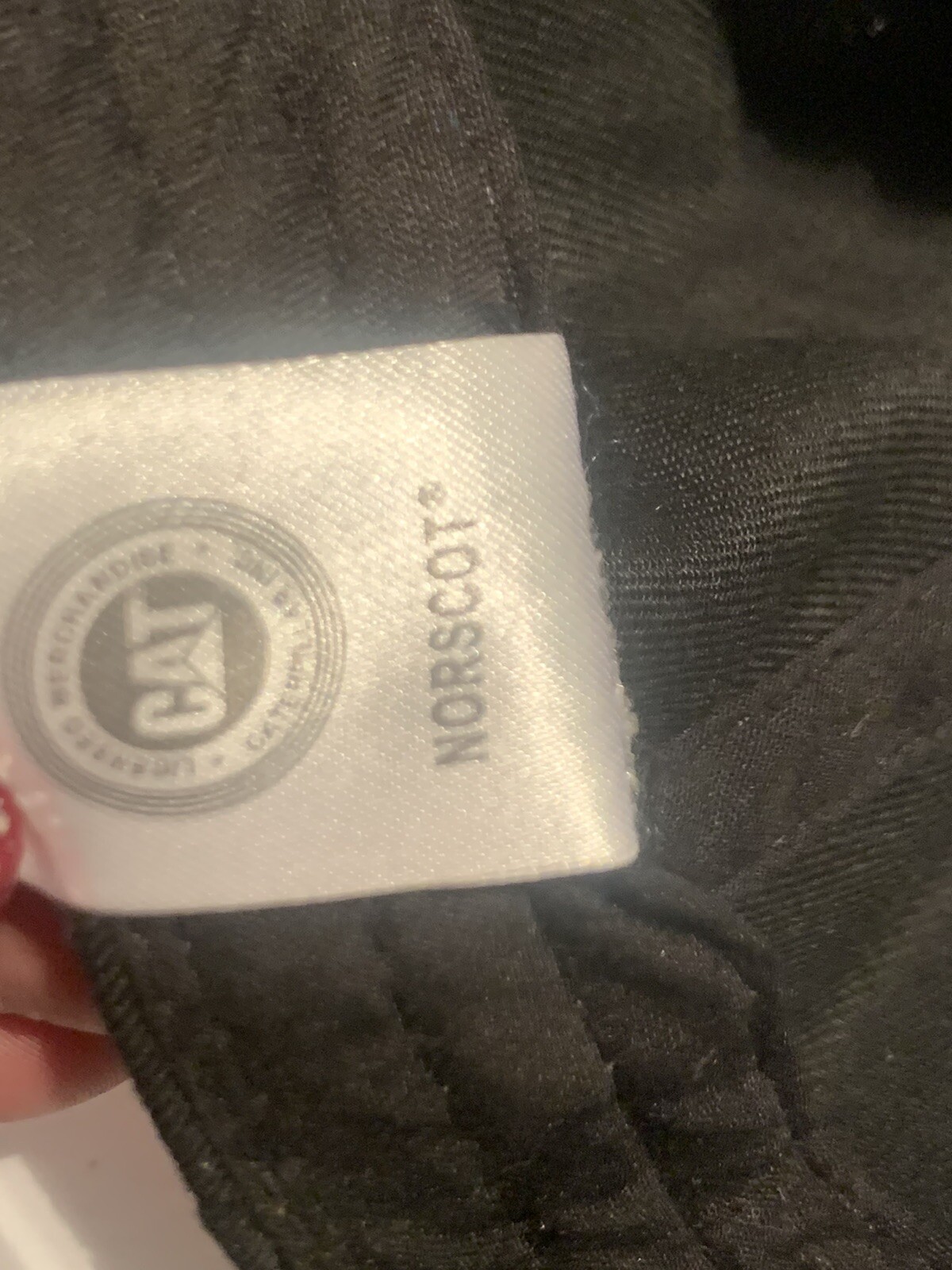 Caterpillar Ball Cap Hat black Cat logo fabric strap … - Gem