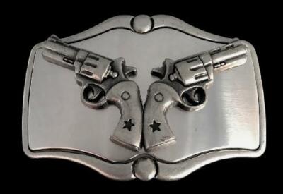 Revolver Gun Belt Buckle Western Cowboy Revolvers Handguns Guns Buckles ...