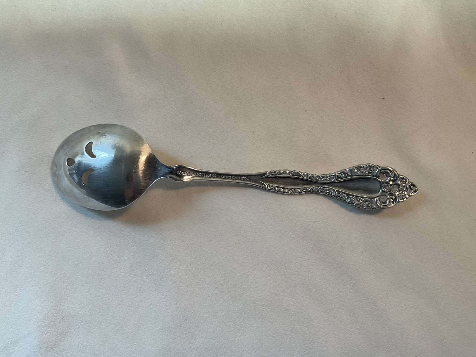 Victorian Classic Pierced Serving Relish Spoon 1881 Rogers Oneida Ltd ...