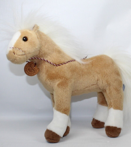 BREYER Palomino Horse Stuffed Animal by Aurora 12" Soft Plush tan white ...