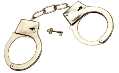 Novelty Toy Handcuffs With Key Police Sheriff Cowboy Kids Costume ...