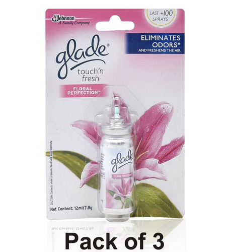 3x Glade Touch n Fresh Aerosol Air Freshener (Floral Perfection) - 12 ...