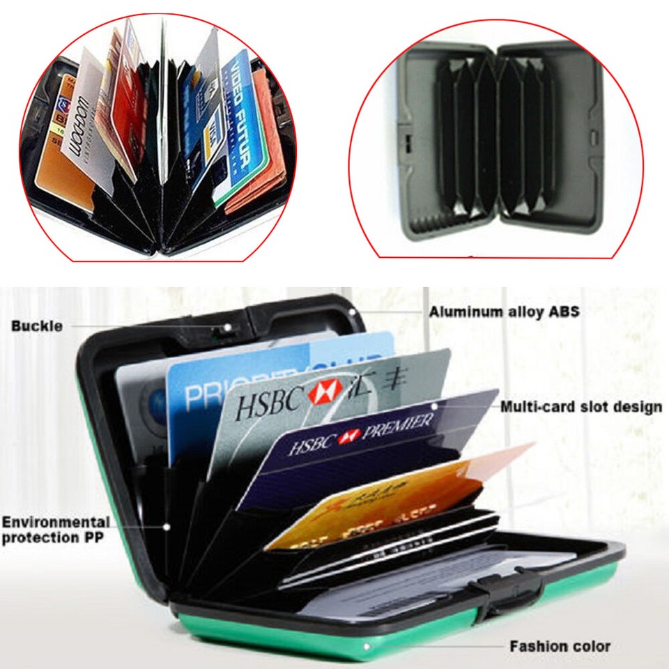 Men Women RFID Blocking Credit Card Holder Pocket Purse Case Security ...