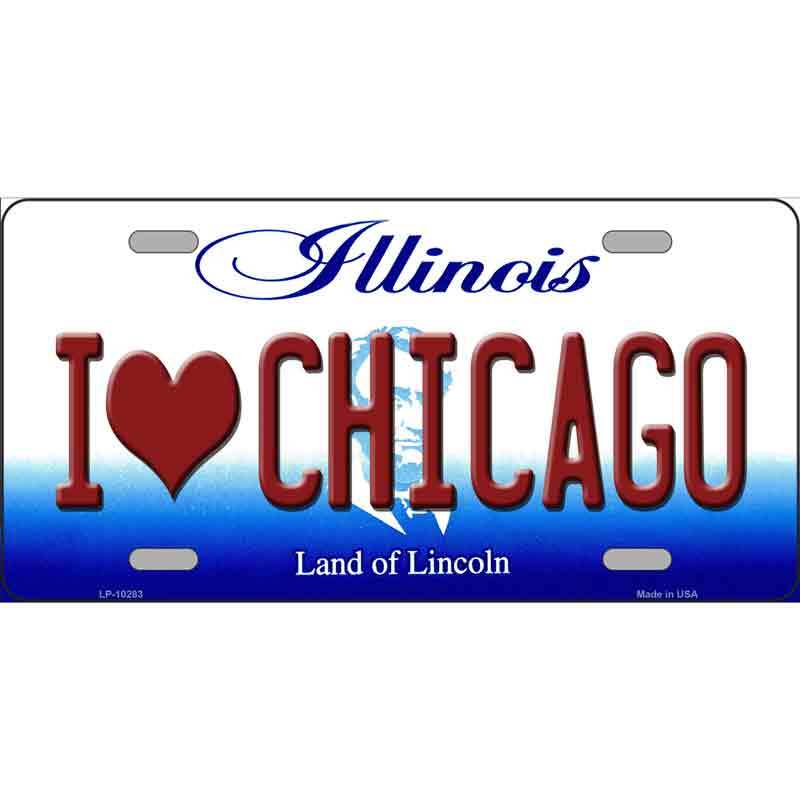 I Love Chicago Illinois Metal Novelty License Plate Tag LP-10283 | eBay