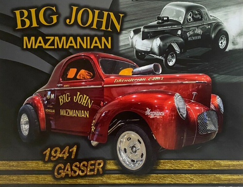 BIG JOHN MAZMANIAN 1941 GASSER VTG TRIBUTE NHRA DRAG RACING POSTCARD | eBay