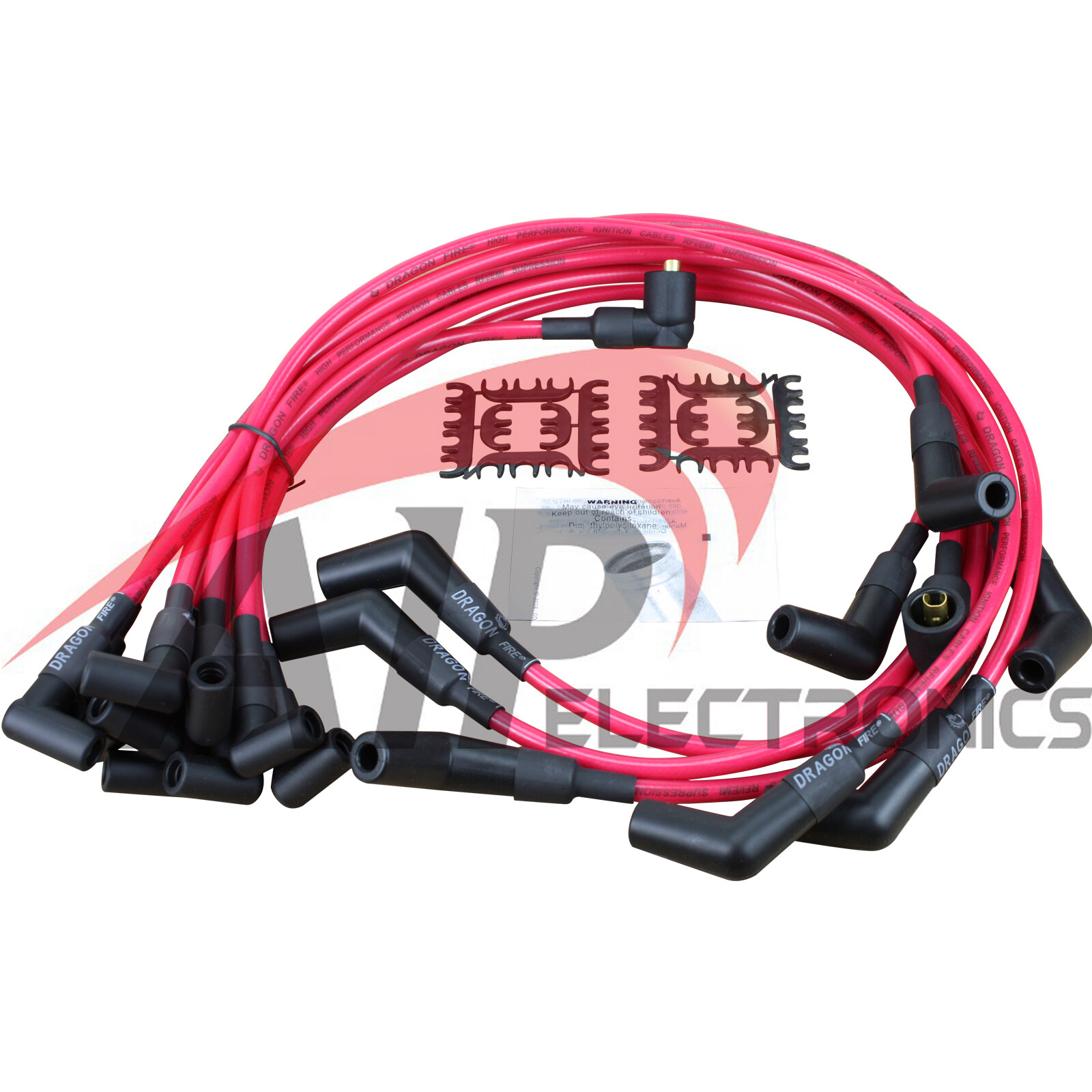 Dragon Fire Retro Red Spark Plug Wire Set For 1979-1991 Ford SBF 289 ...