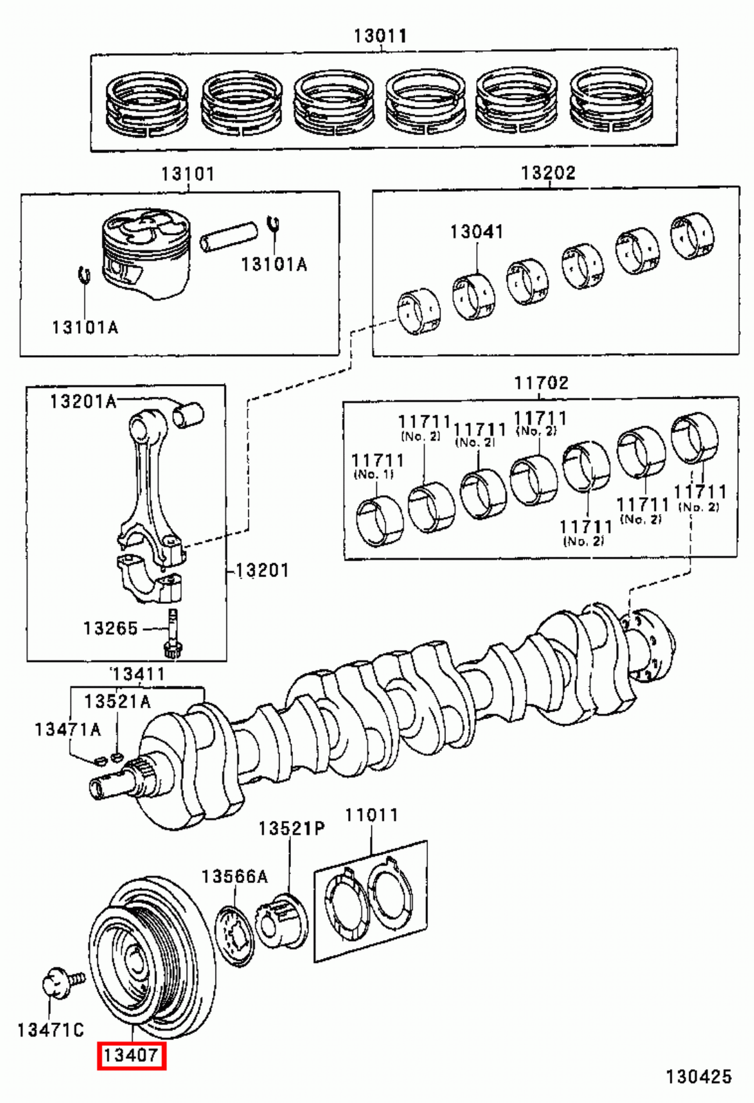 Genuine Cresta JZX101 JZX100 1JZ GE 2JZ Harmonic Balancer Crank Damper ...