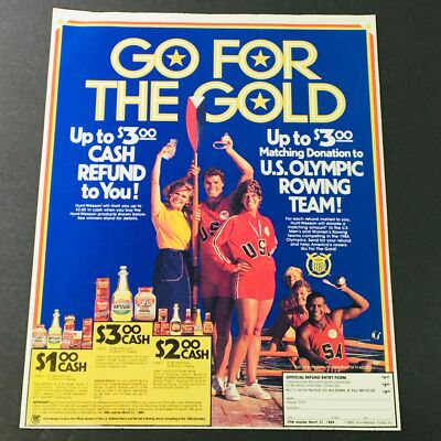 VTG Retro 1984 Hunt-Wesson Foods U.S. Olympic Rowing Team Sponsor Ad ...