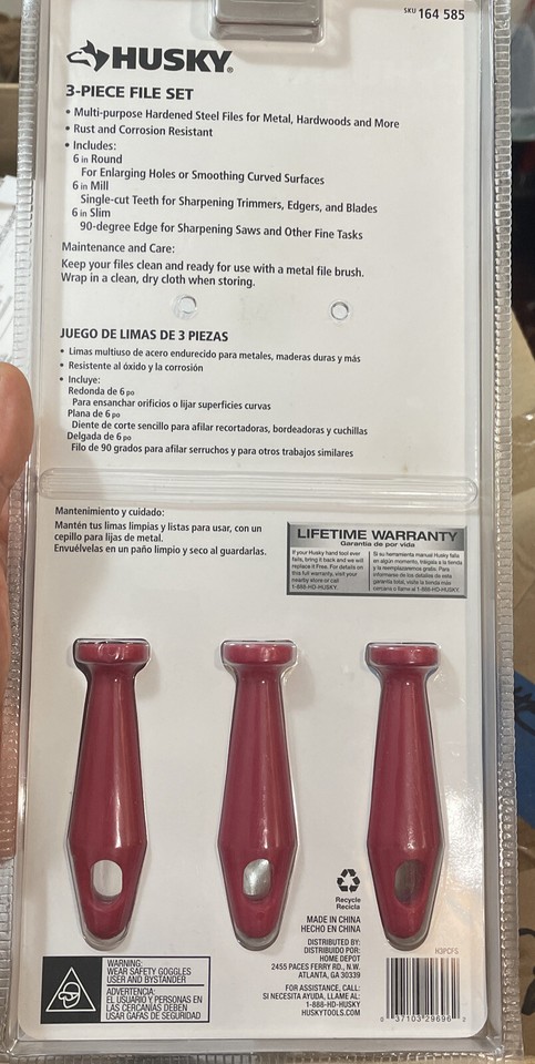 Husky Multi-Purpose File Set 3-Piece Set, Red - H3PCFS | eBay