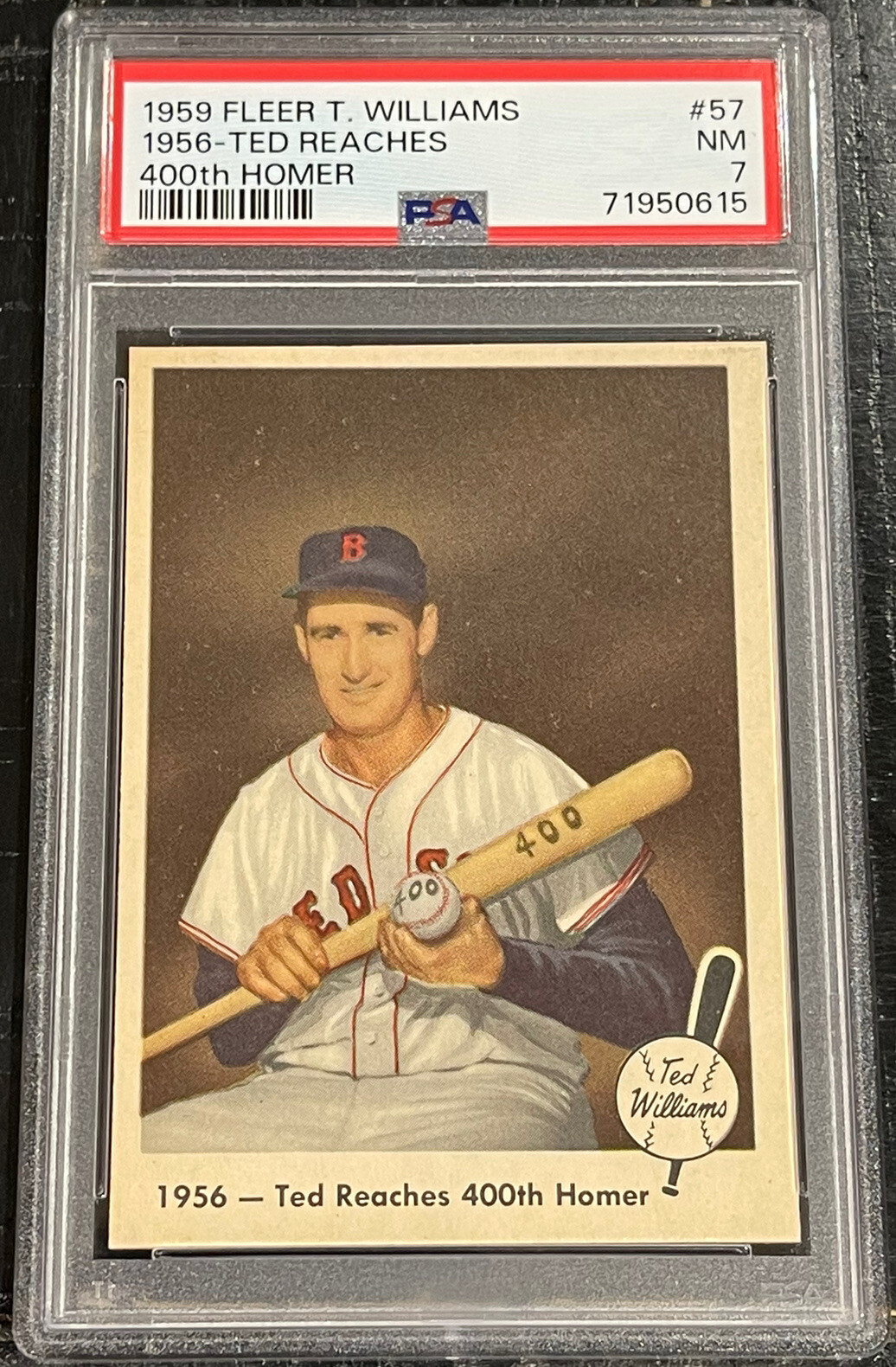 1959 Fleer Ted Williams PSA 7 NM - 1956 Ted Reaches 400th Homer - #57 ~0615 | eBay