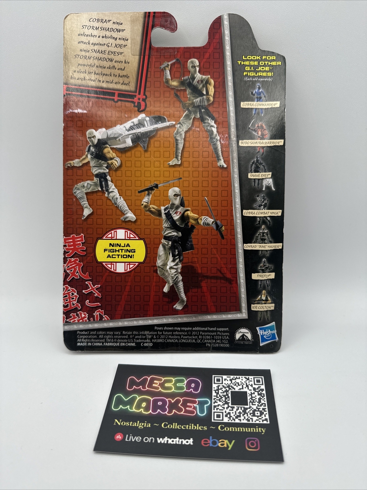 Hasbro Gi Joe Retaliation Ultimate Storm Shadow Ninja Fighting Action ...