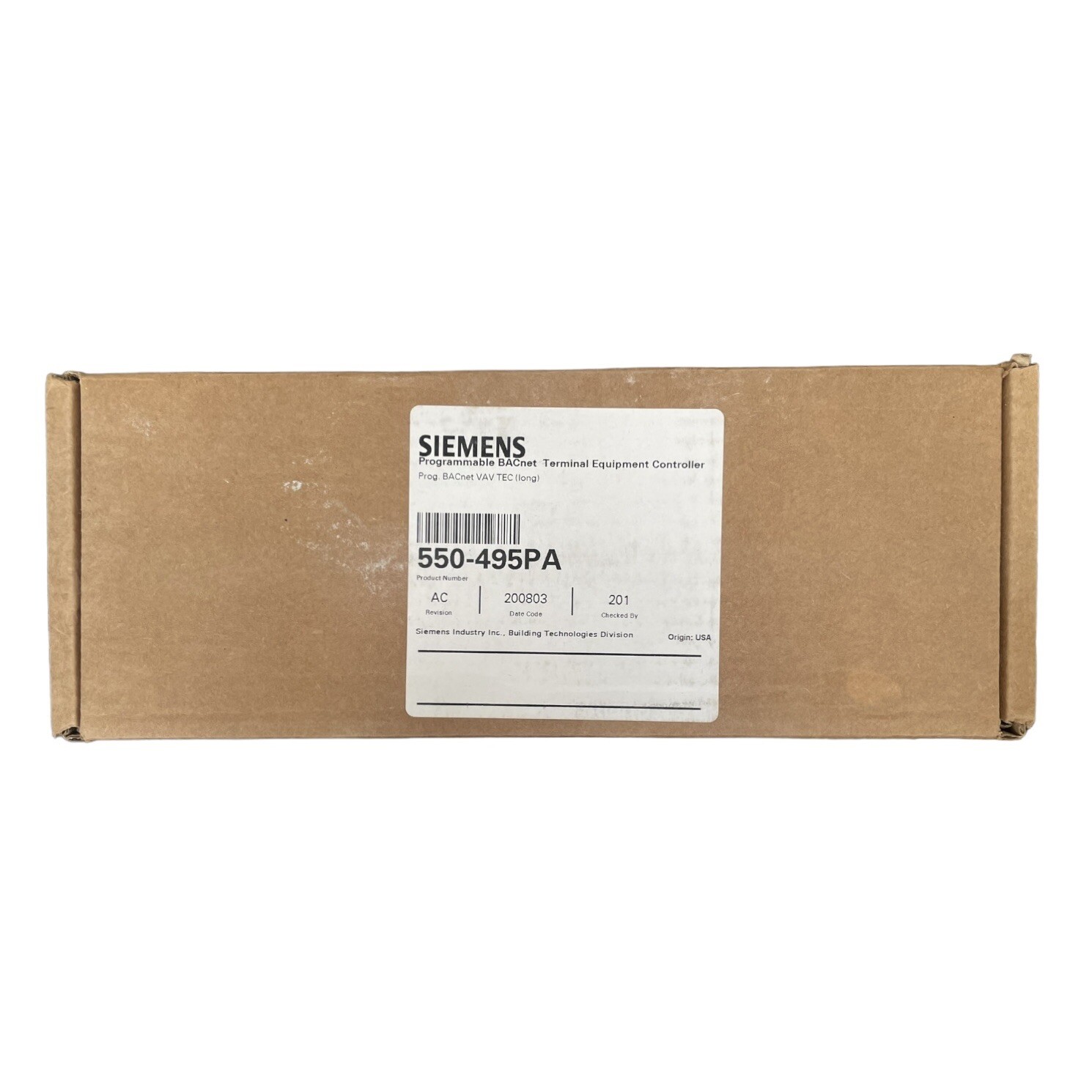 SIEMENS 550-495PA Programmable BACnet VAV TEC Terminal Equipment ...
