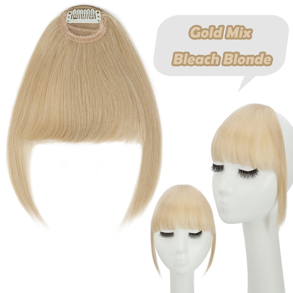 Straight Front Bangs Fringe Piece Clip In Hair Extensions Remy style ...