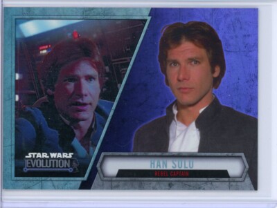 HAN SOLO 2016 Topps Star Wars Evolution PURPLE LIGHTSABER Parallel Card ...