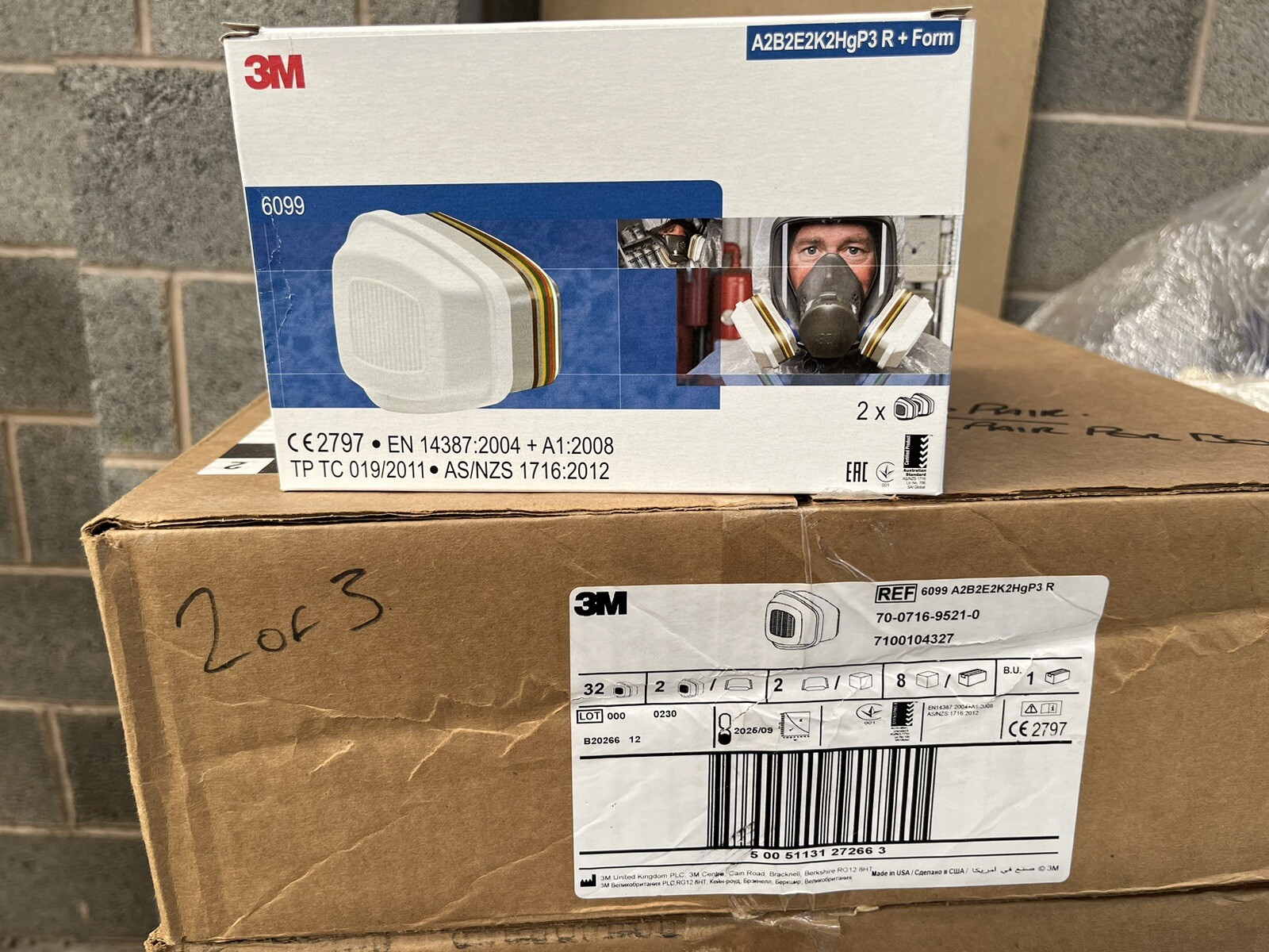 2 Sets 3M 6099 Abek2p3r Combination Filters for 6000 and 7000 3M Full ...