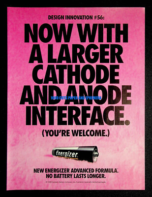 Energizer Batteries Eveready 1998 Trade Print Magazine Ad Poster ADVERT ...