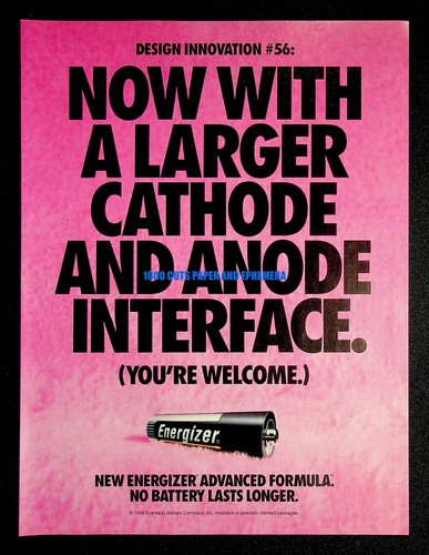 Energizer Batteries Eveready 1998 Trade Print Magazine Ad Poster ADVERT ...
