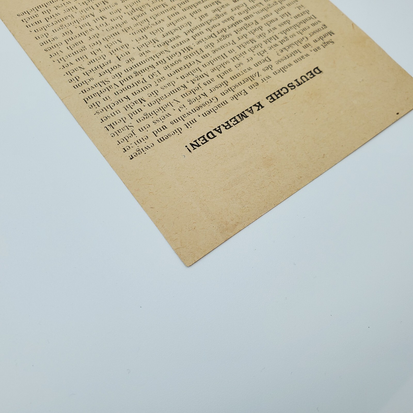 Original WWI WW1 German propaganda leaflet anti war printed air flyer ...