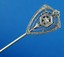 ORNATE VICTORIAN SOLID 10K GOLD SCARF STICK PIN w/ OLD CUT DIAMOND | eBay